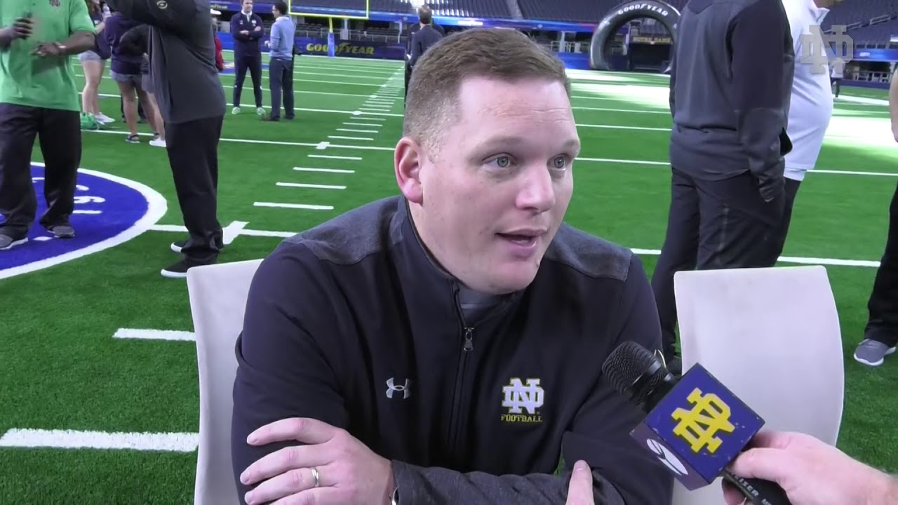 @NDFootball | Chip Long Cotton Bowl Media Day (12.27.18) - YouTube