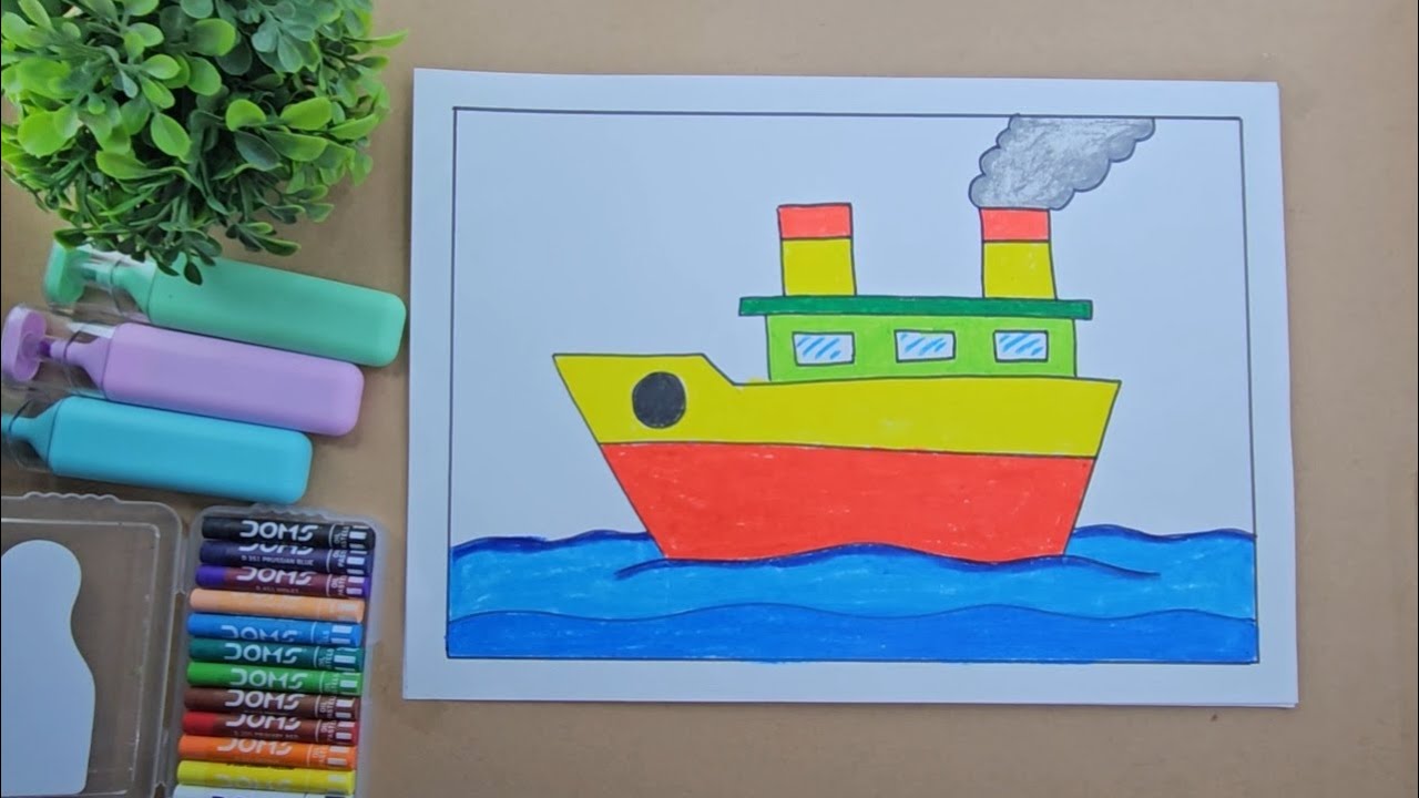 Ship Drawing Easy for Beginners || How to Draw a Ship || CK art and ...