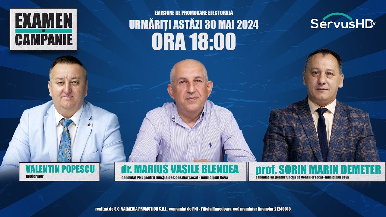 EXAMEN DE CAMPANIE - dr. MARIUS BLENDEA / prof. SORIN DEMETER ...