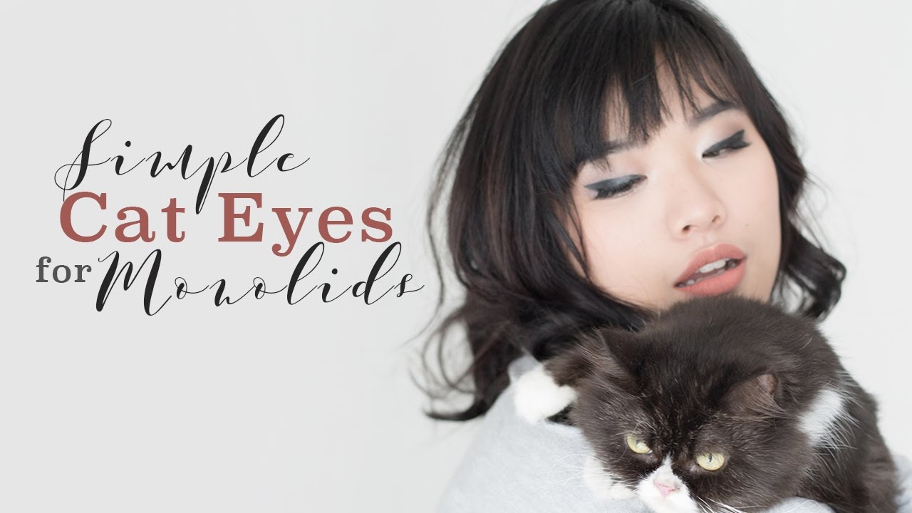 Simple Cute Cat Eyes for Monolids [IND] - YouTube