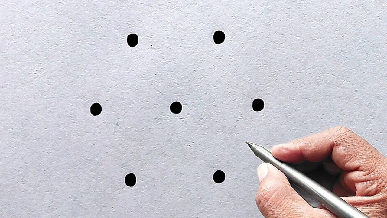 Easy 4×2 Dots drawing | Drawing with dots | Different Art - YouTube