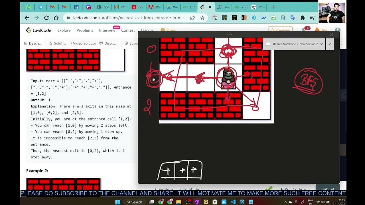 1926 Nearest Exit From Entrance In Maze Easiest Solutionš„šproblem Of The Day Youtube