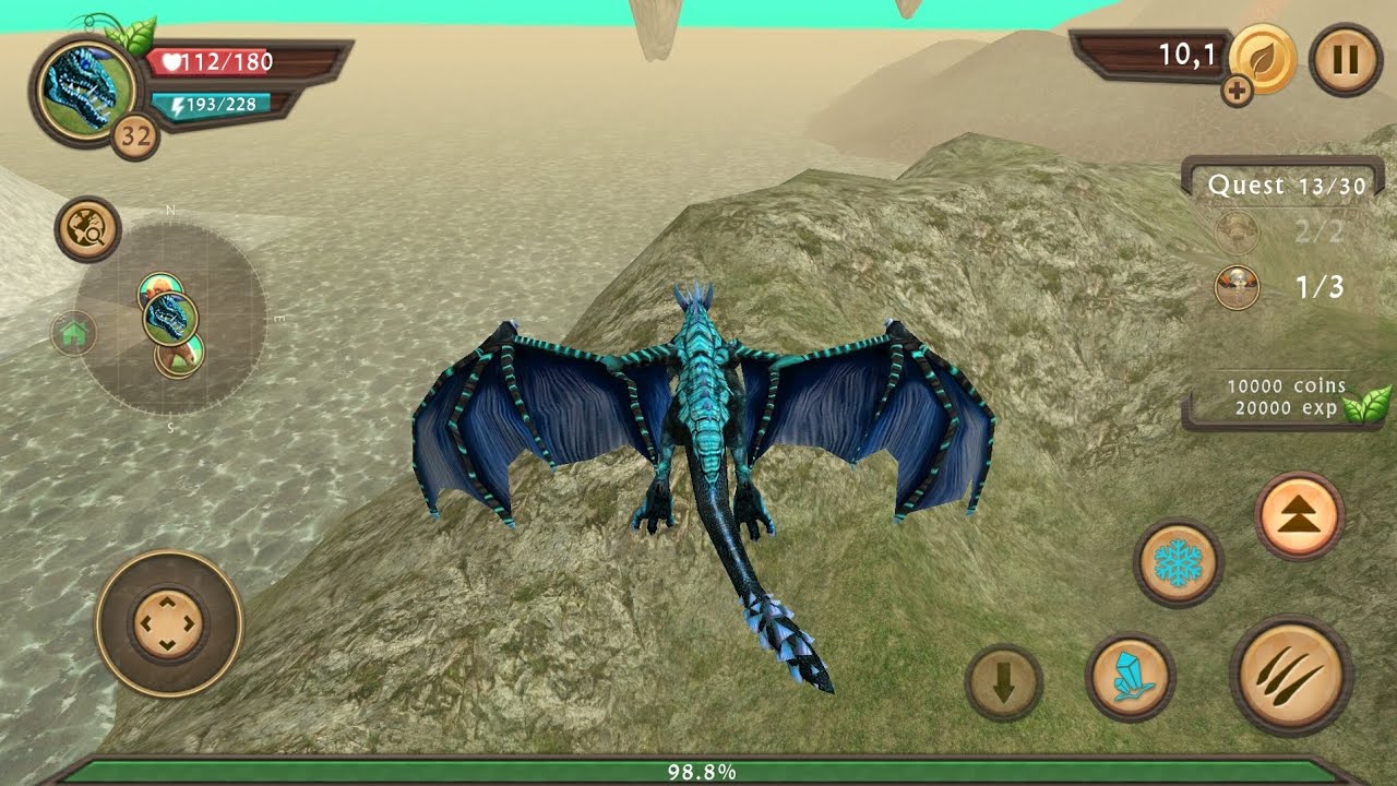 killing enemies and doing quests in dragon simulator - YouTube