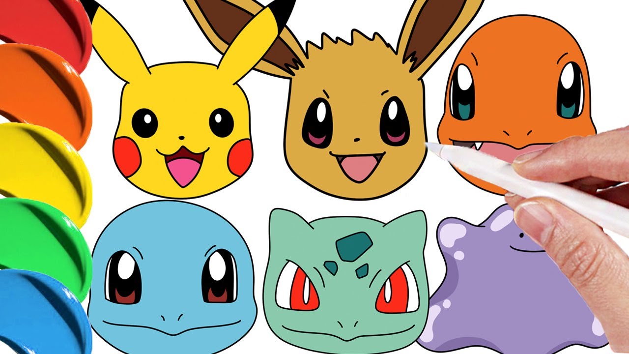 How To Draw Pokémon - easy drawing, coloring pages - YouTube
