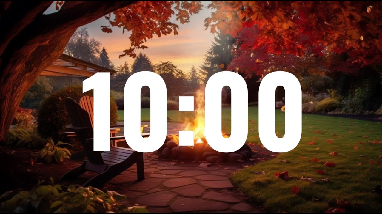 🍂 10 minute timer | Fall Day | Cozy Aesthetic vibes | Fire Place ...