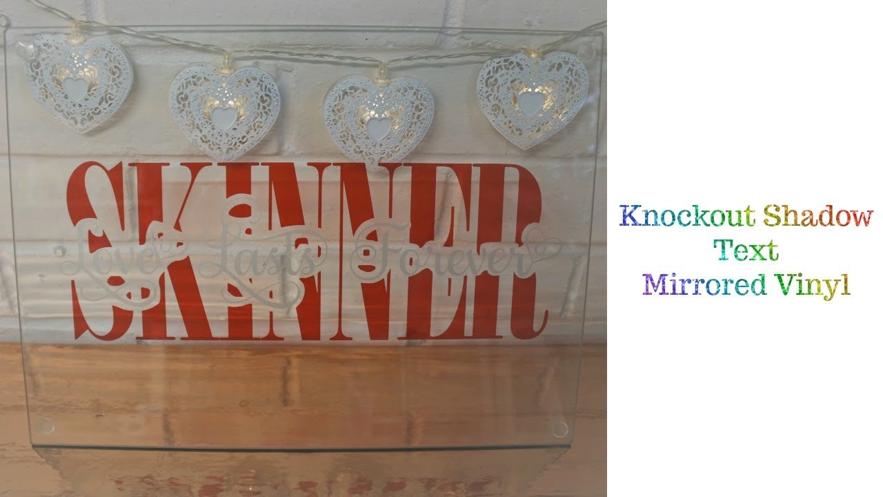 Knockout Shadow Text & Mirrored Vinyl - YouTube