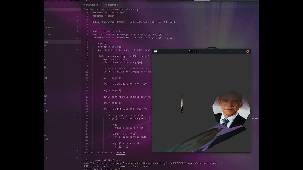 RSGL test #2 | Obama texture & shape transform test - YouTube