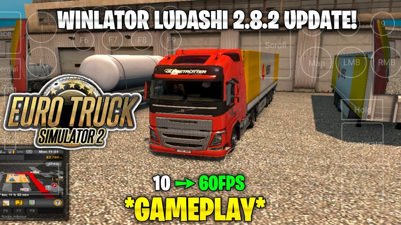 Finally 60 FPS! ETS2 Mobile Winlator Ludashi 2.8.2 UPDATE & Gameplay ...