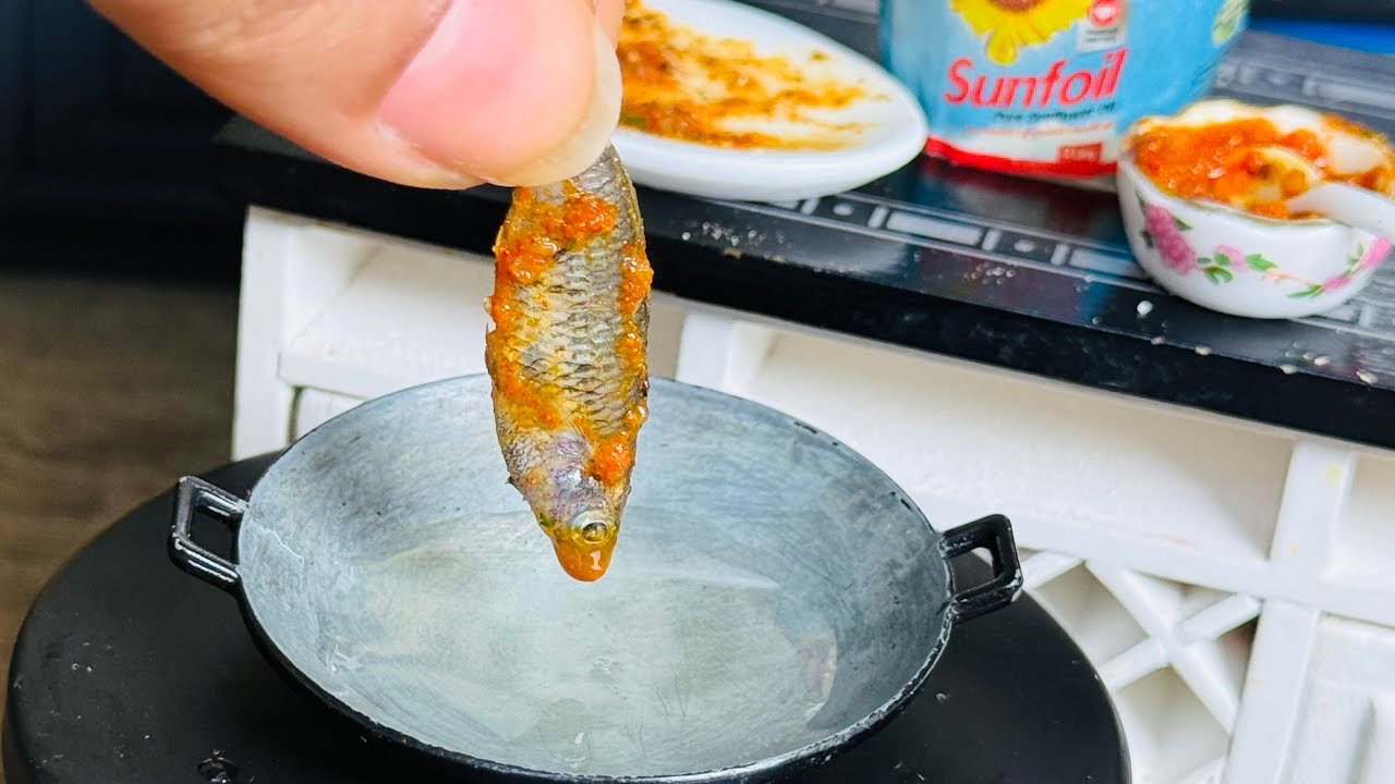 Mini Fish Fry / Mini Cooking / Sulu Miniature Kitchen - YouTube