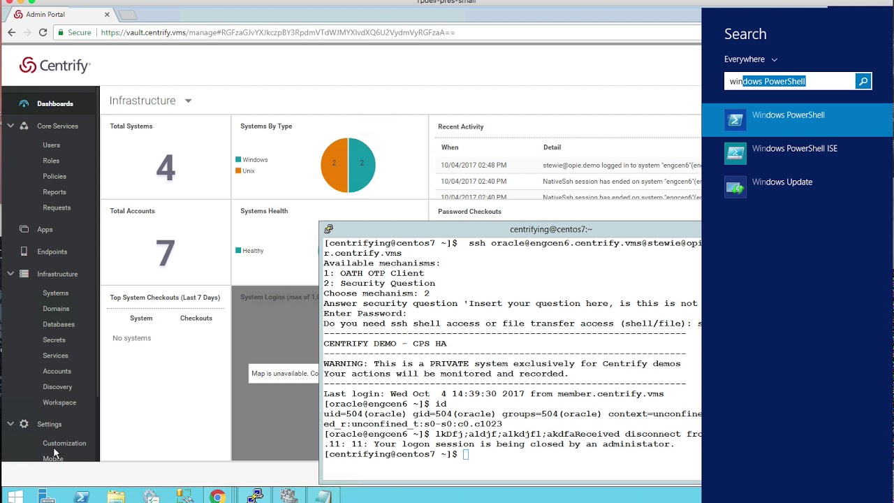 Centrify SSH Gateway Demo - Community Response to Andrew - YouTube