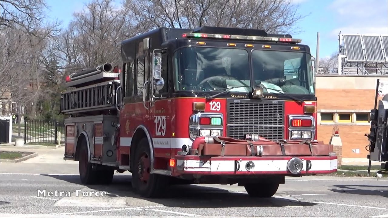 Chicago Fire Dept Engine 129 Responding - YouTube