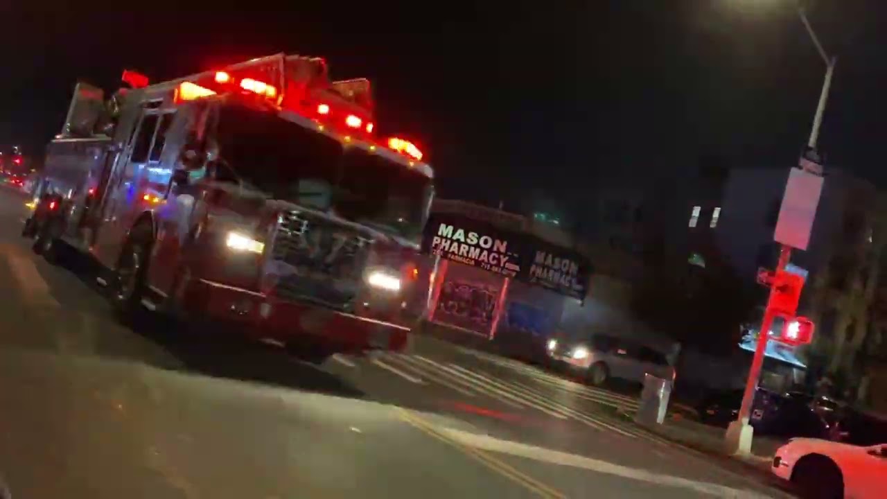 FDNY LADDER 47 RESPONDING MODIFIED ON CASTLE HILL AVENUE IN CASTLE HILL ...