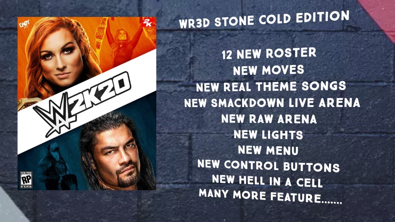 Wr3d WWE 2K20 STONE COLD EDITION VERSION MOD APK || NEW MOVE || NEW ...