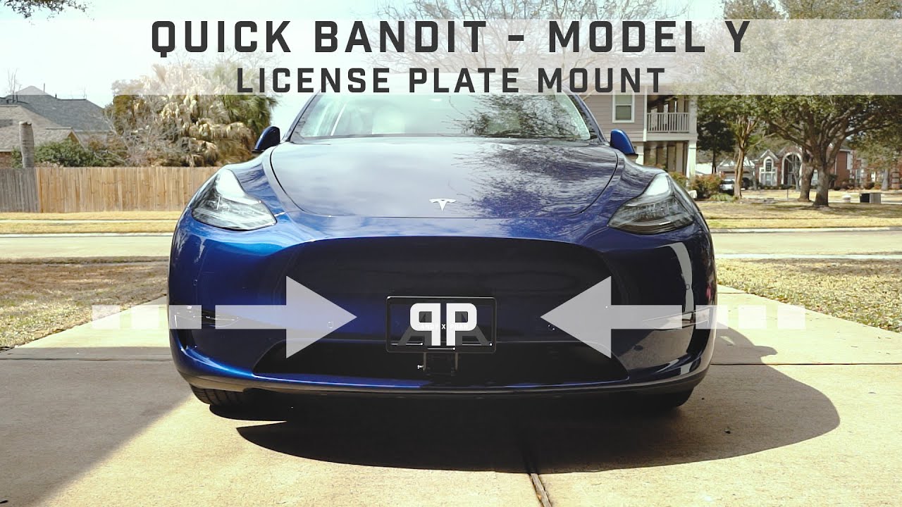 Quick Bandit Front Plate Mount for the Tesla Model Y #tesla #modely # ...