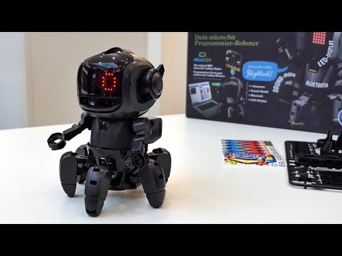 Kosmos-Programmier-Roboter Proxi mit Einplatinencomputer BBC micro:bit auf Spielwarenmesse 2020