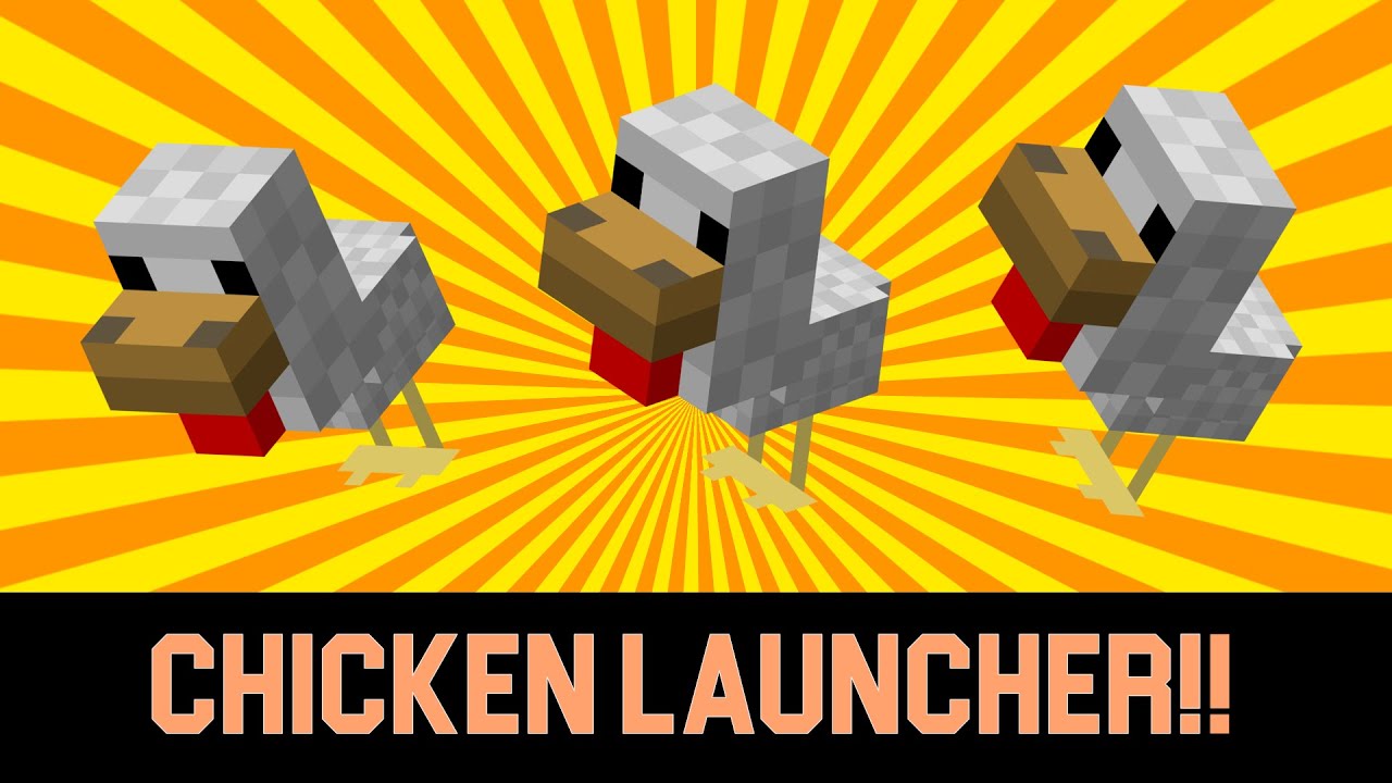 Awesome Chicken Launcher Troll Device! Redstone Contraption - YouTube
