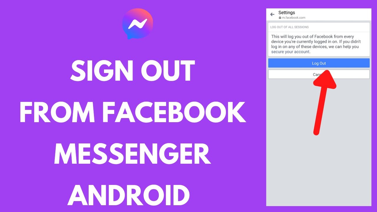 How to Logout of Facebook Messenger Anddroid | Messenger Logout 2021 ...