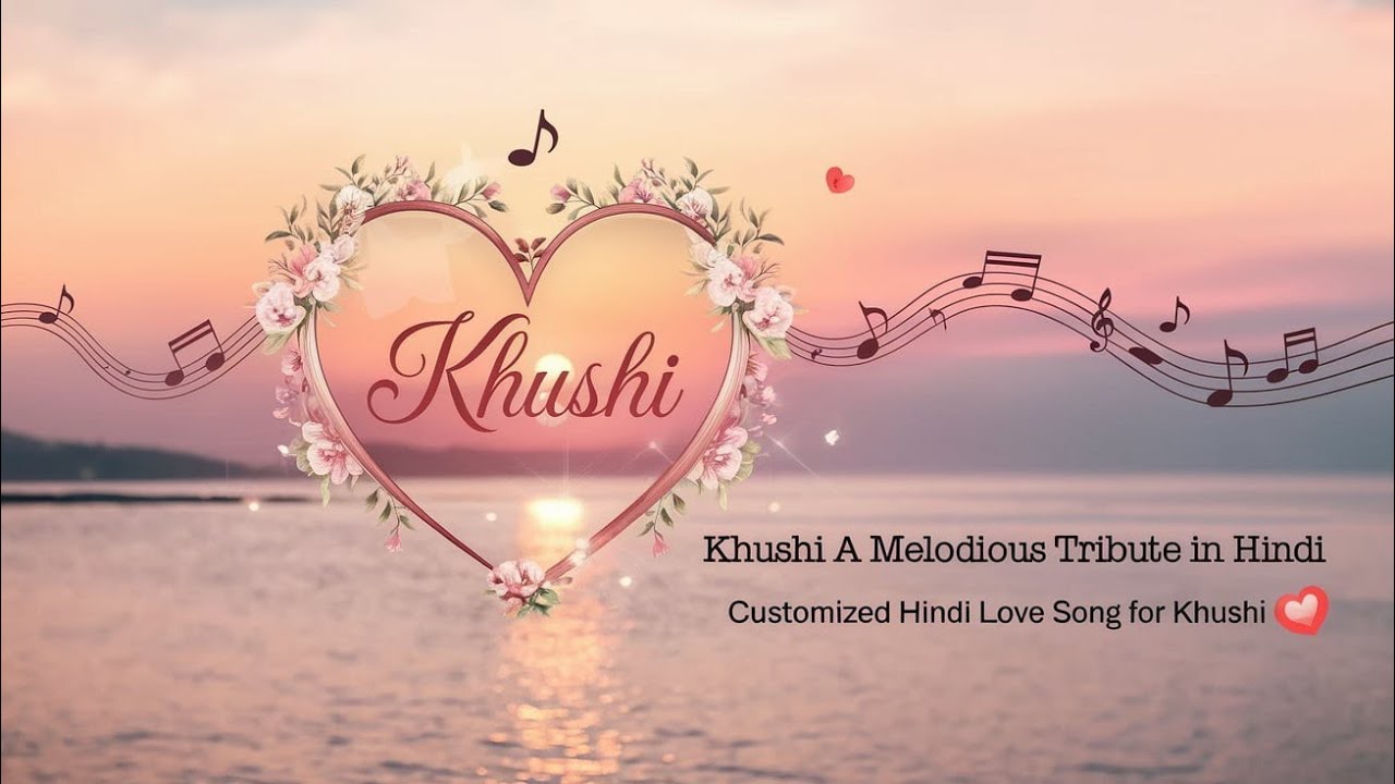 Khushi: A Melodious Tribute in Hindi😍 Customized Hindi Love Song for ...