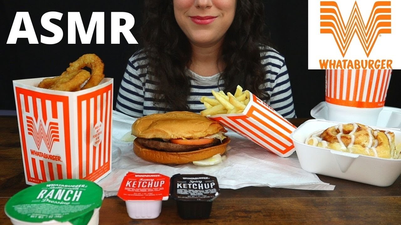 (ASMR) Whataburger Mukbang Eating Show (NO TALKING) - YouTube