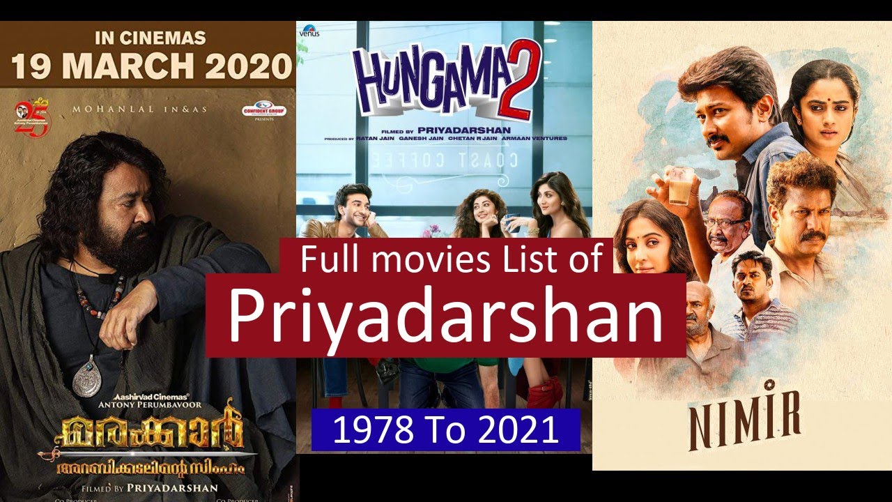 Priyadarshan Full Movies List | All Movies of Priyadarshan - YouTube