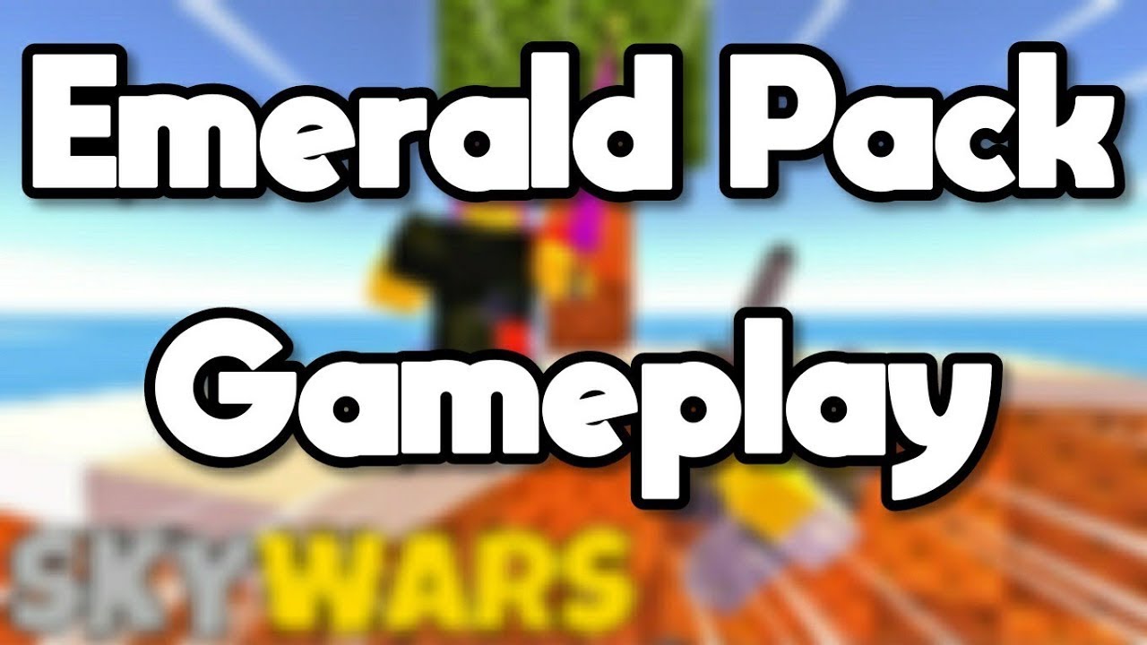 emerald pack gameplay roblox skywars - YouTube