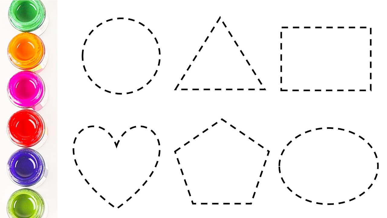 Learn to draw Shapes for kids, Preschool Learning for toddlers, colors ...