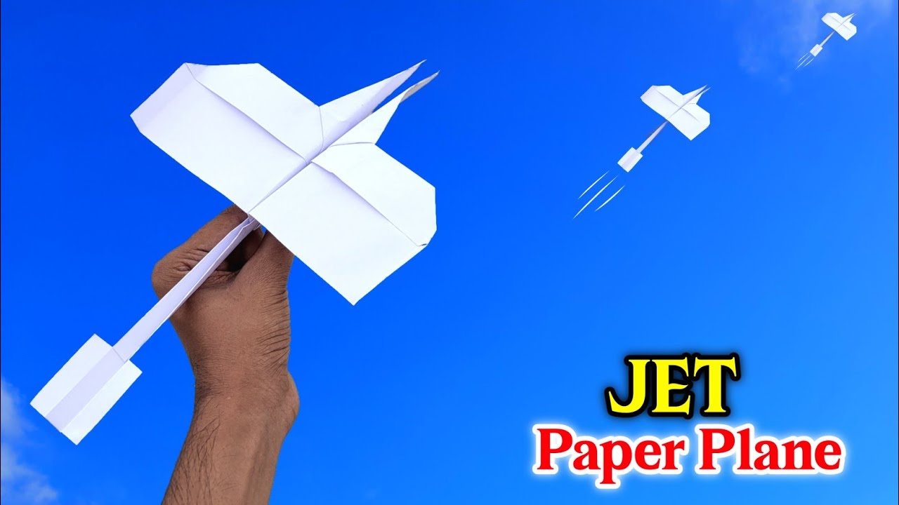 Amazing Jet paper plane , how to make paper glider - YouTube