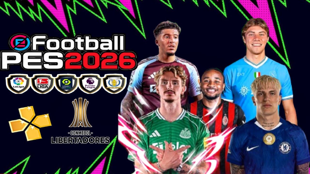 eFOOTBALL PES 2026 PPSSPP, Brasileirão e Europeu, Narração André ...