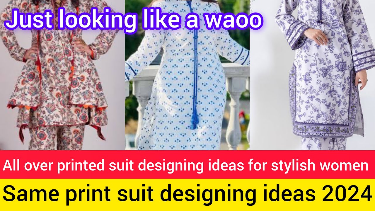 Homemade same print suit design for stylish women|Same print Frock ...