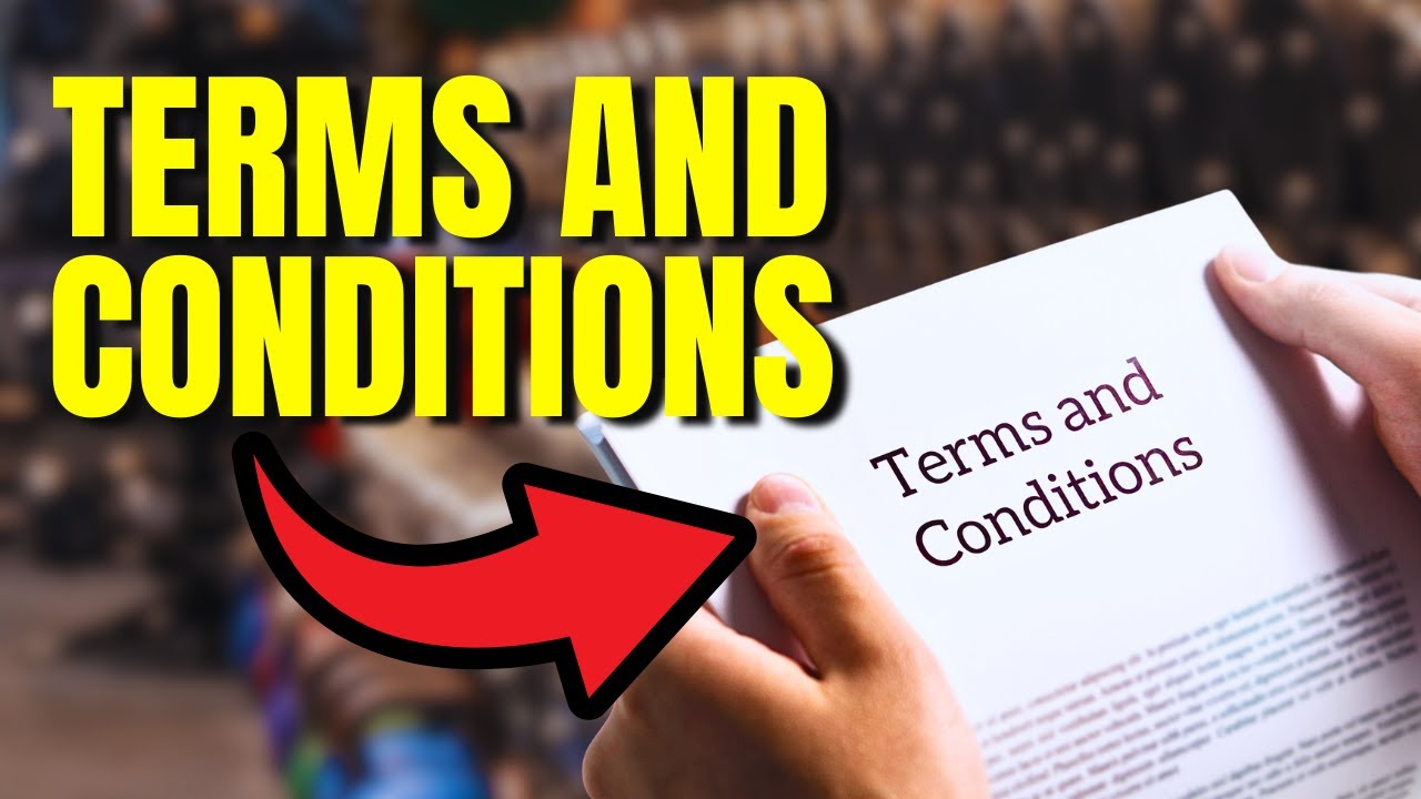 Properly Defining the TERMS AND CONDITIONS for Your Business - YouTube