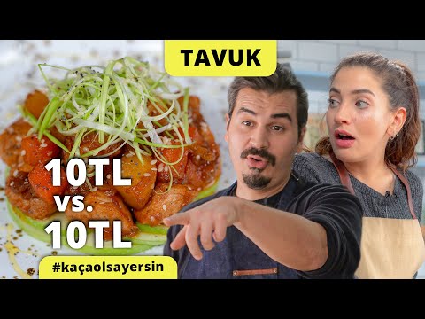 Şeflerimiz AYNI BÜTÇELERLE Yaptı: 10 Liralık Tavuk Yemeği vs 10 Liralık Tavuk Yemeği #kaçaolsayersin