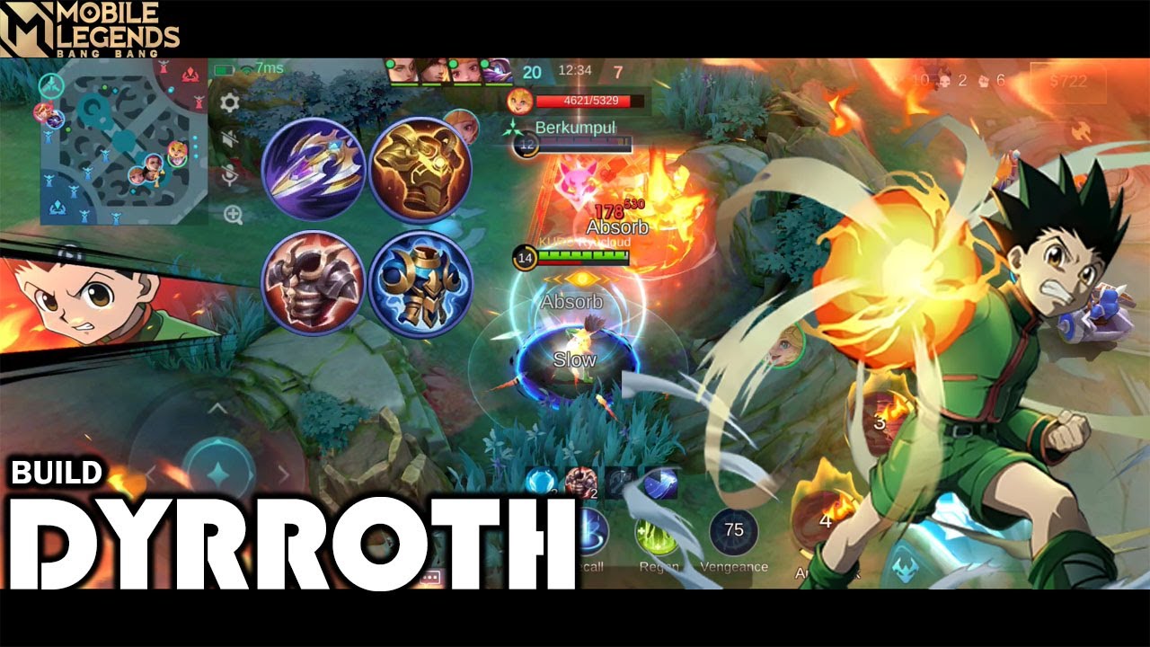 DYRROTH GON SKIN | BUILD DYRROTH TERSAKIT | GAMEPLAY DYRROTH MLBB ...