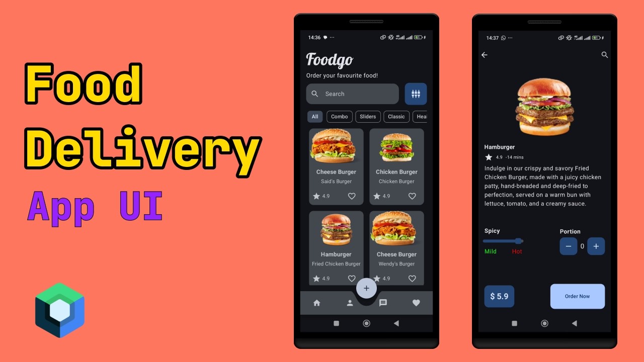 Master Jetpack Compose: Build a Food Delivery,Custom BottomAppBar with ...