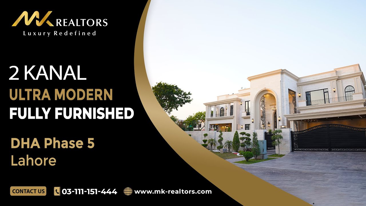 Stunning 2 Kanal Finest Neo-Classical Luxury Home in DHA Phase 5 Lahore | MK Realtors - YouTube