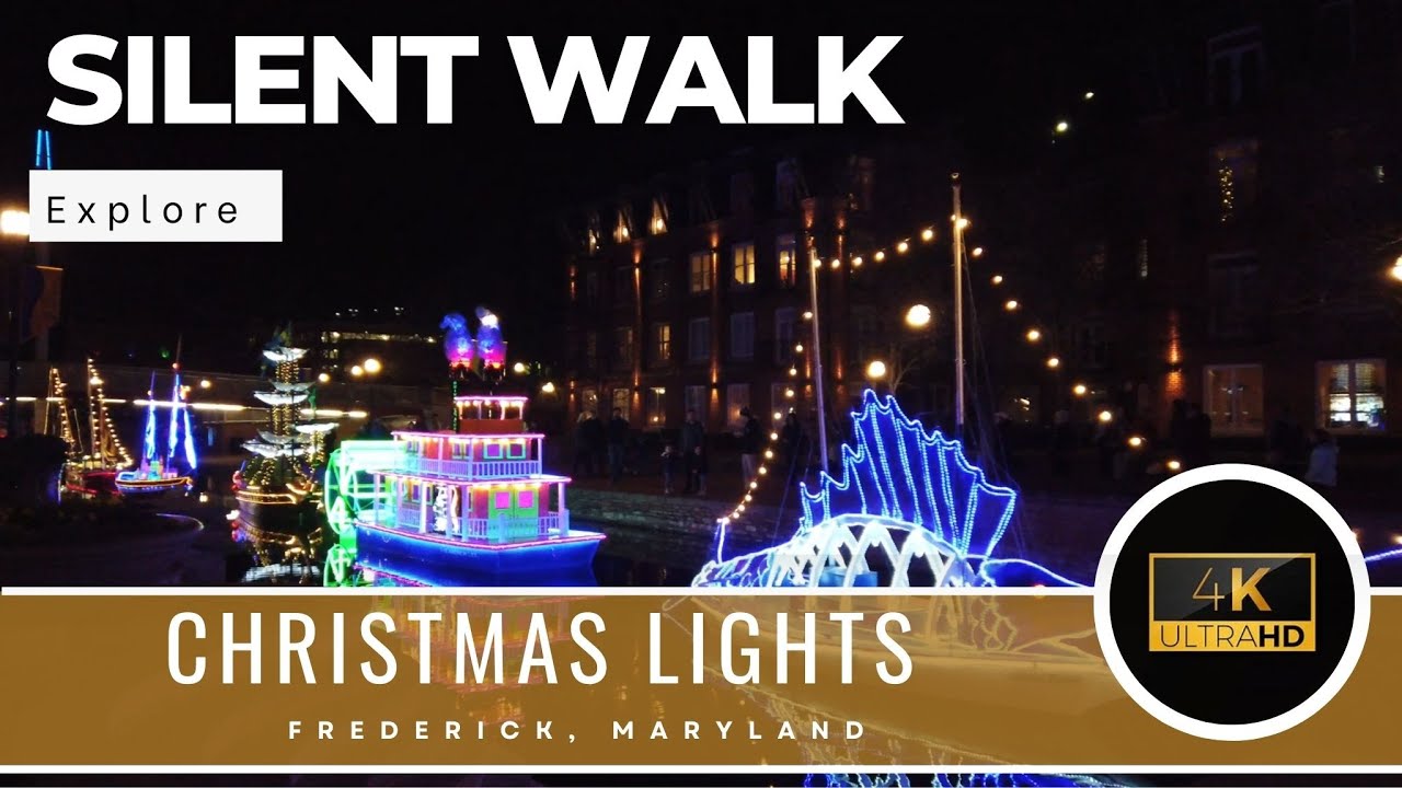 Christmas Lights - Frederick Maryland - Silent Walking Tour - YouTube