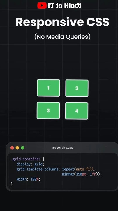 CSS responsive tutorial 🔥🔥| #css #webdesign #webdesigner #shorts #viral #it_in_hindi - YouTube