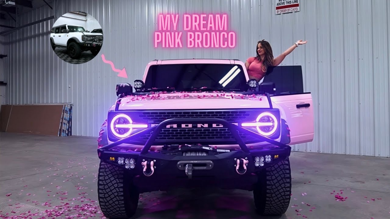 My Pink Bronco Pinktruck Rocker Panel Wrap Pink Camo Truck Side Decals