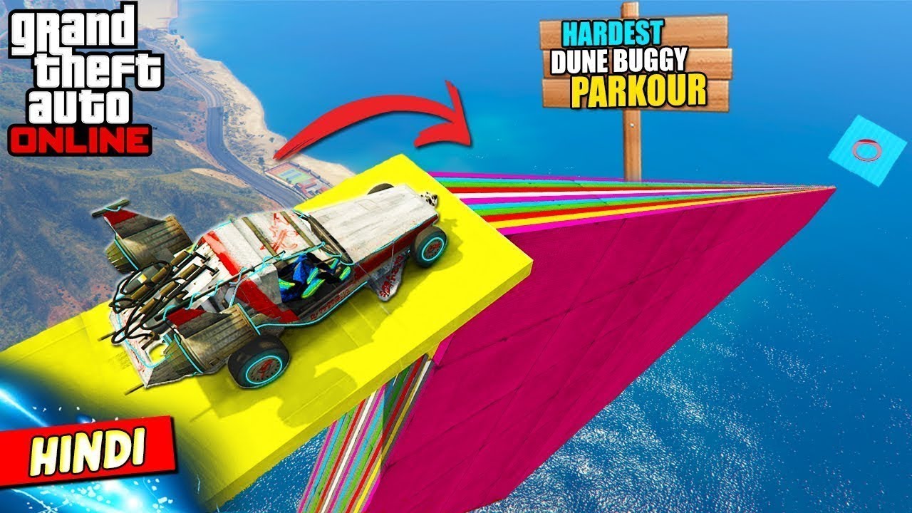 GTA V Parkour Stunt Race Gameplay Hard Parkour With Players Mission ...