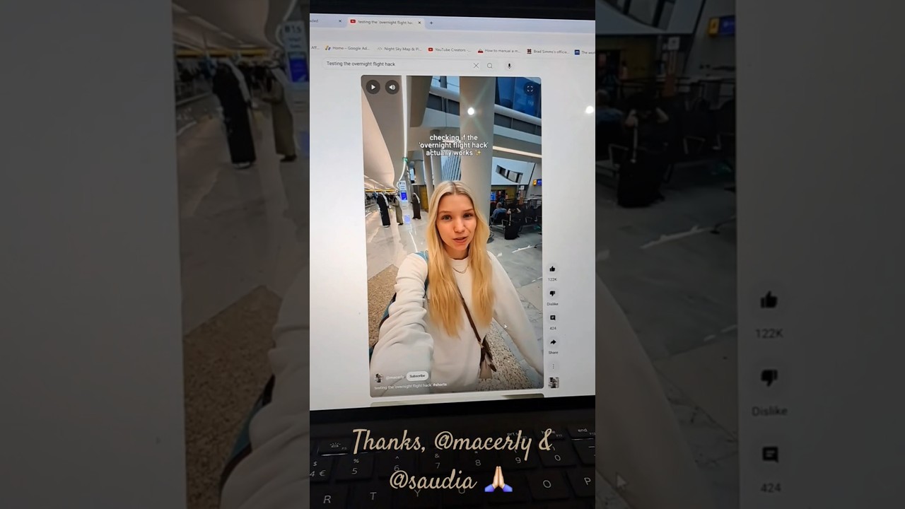 testing the overnight flight hack #shorts @macerly @saudia - YouTube