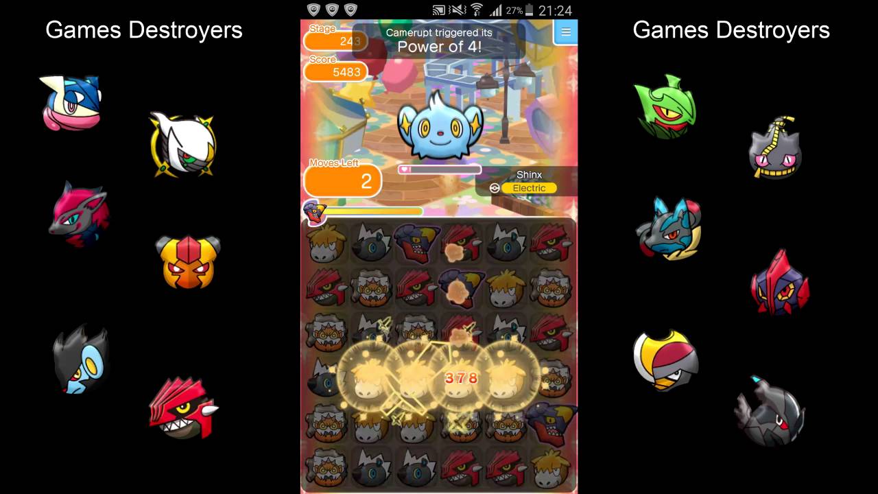 Pokémon Shuffle Mobile #10 Budew. Machop, Shinx, Whismur, Luxio - YouTube