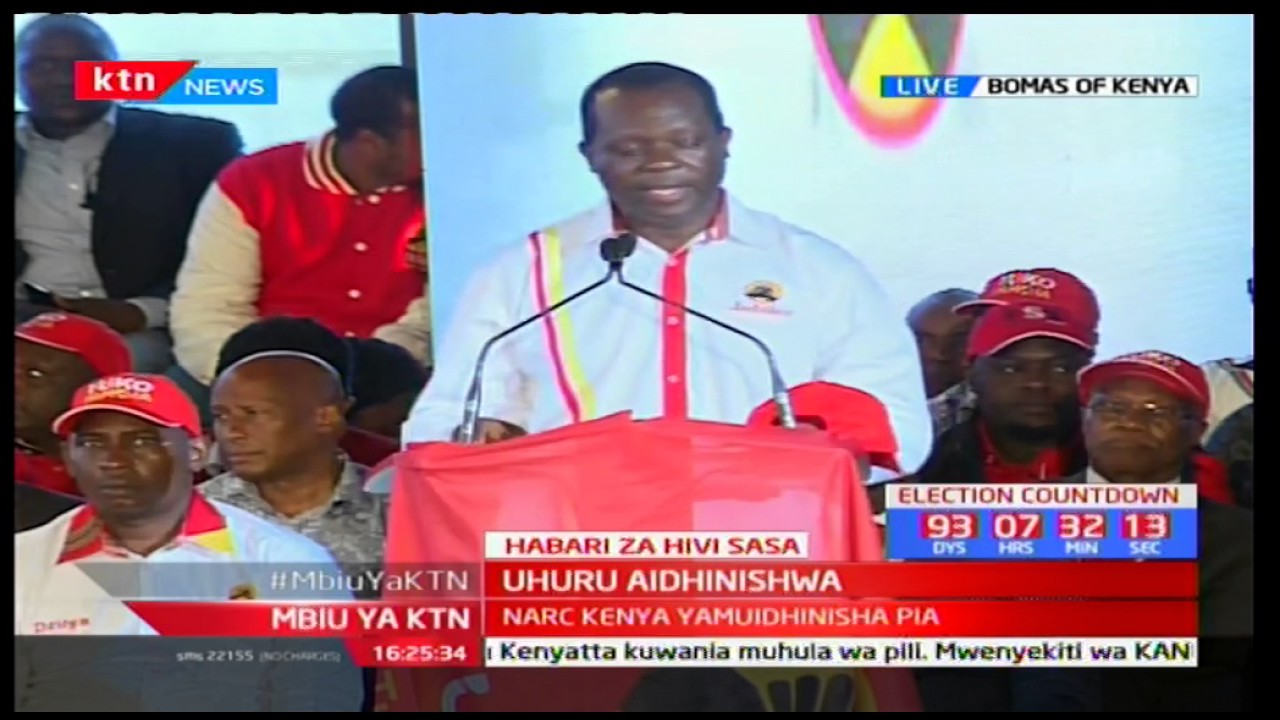 Jubilee Secretariat Head Raphael Tuju makes speech at Jubilee ...