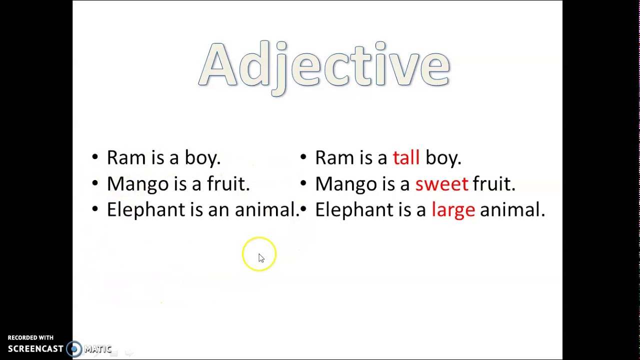 Intro to adjectives - YouTube
