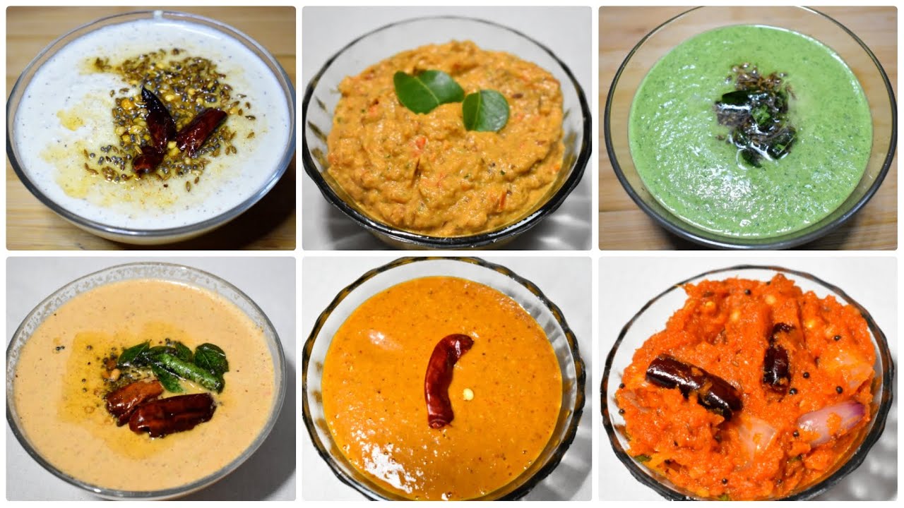 6 Varieties of Chutneys for South Indian Breakfast | Chutney Varieties ...