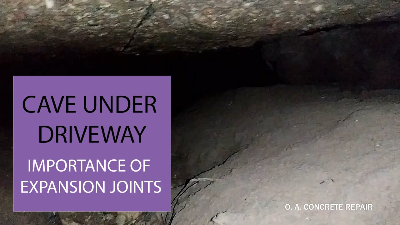 CAVE UNDER DRIVEWAY - IMPORTANCE OF EXPANSION JOINT SEALANT - YouTube