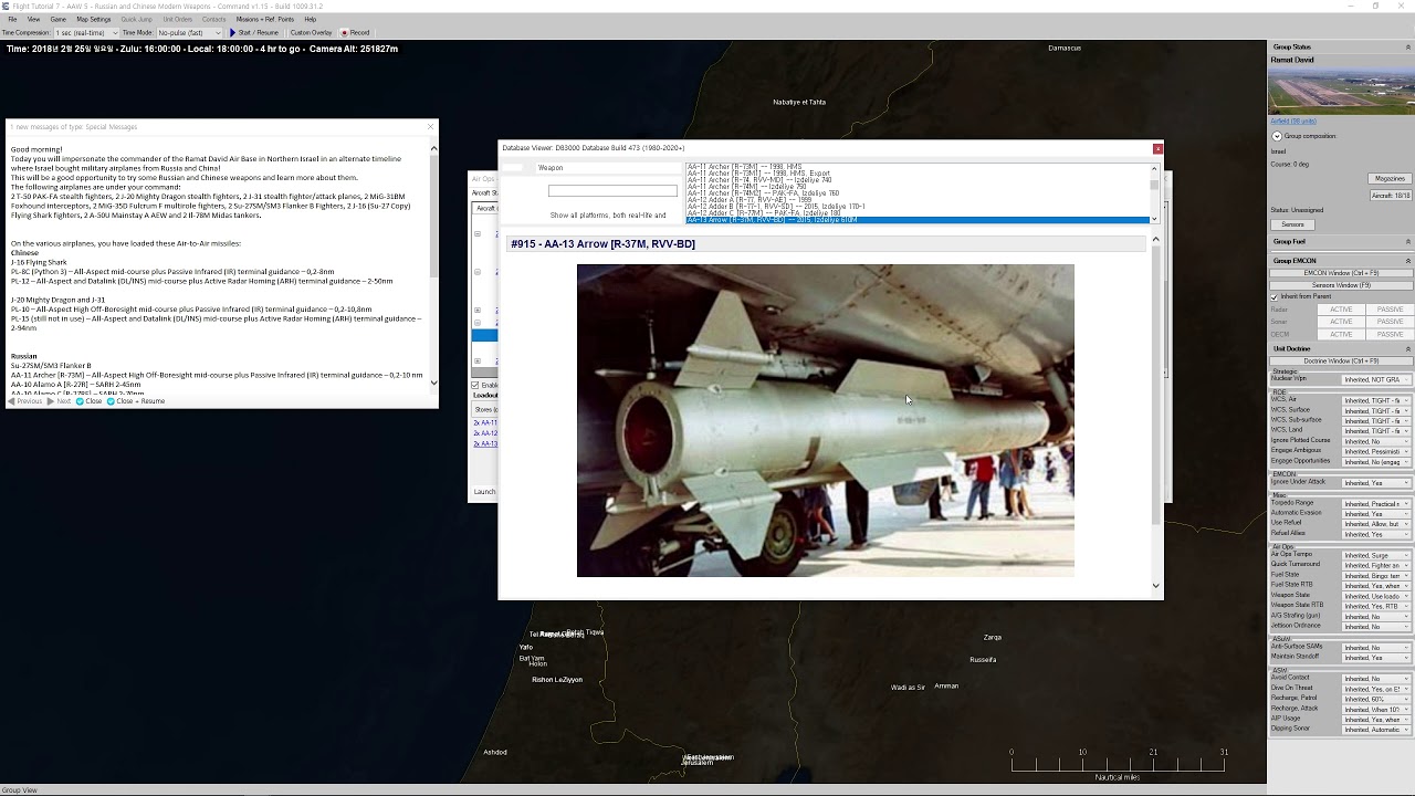 CMANO - 비행 튜토리얼 7 - AAW 5 - Russian and Chinese Modern Weapons - YouTube