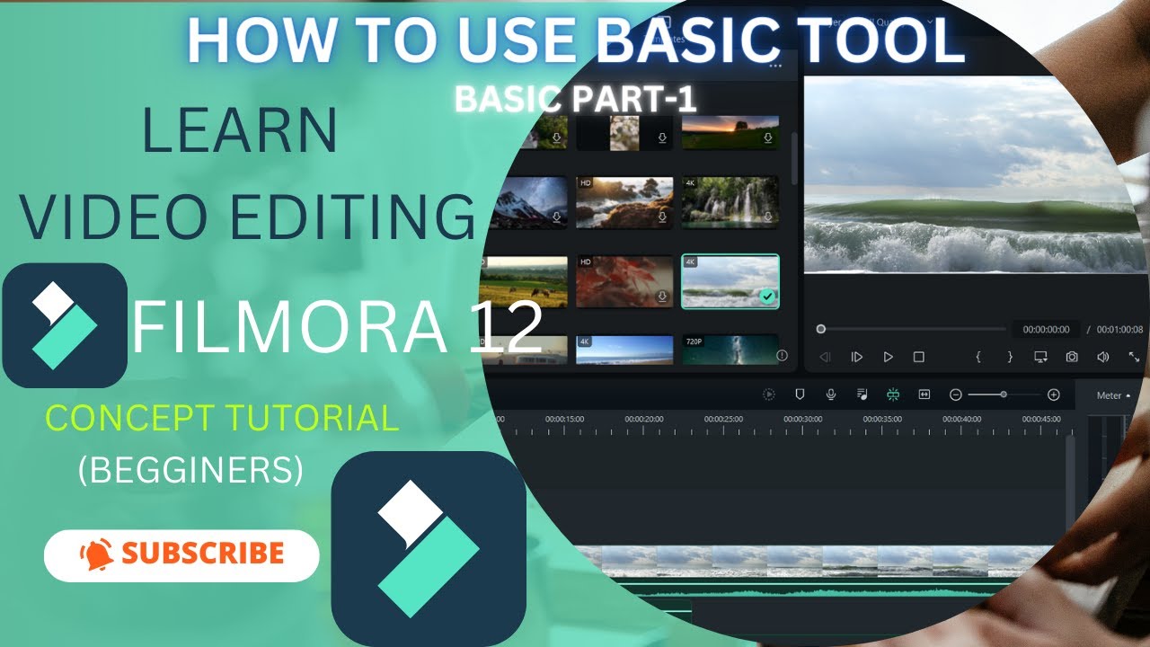 HOW TO USE BASIC TOOL ON FILMORA 12 BASIC PART-1 - YouTube