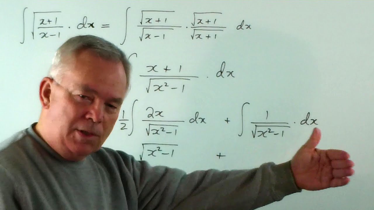 Jim Coroneos' 100 Integrals ~ 022 ~ ∫√[(x+1)/(x-1)].dx - YouTube