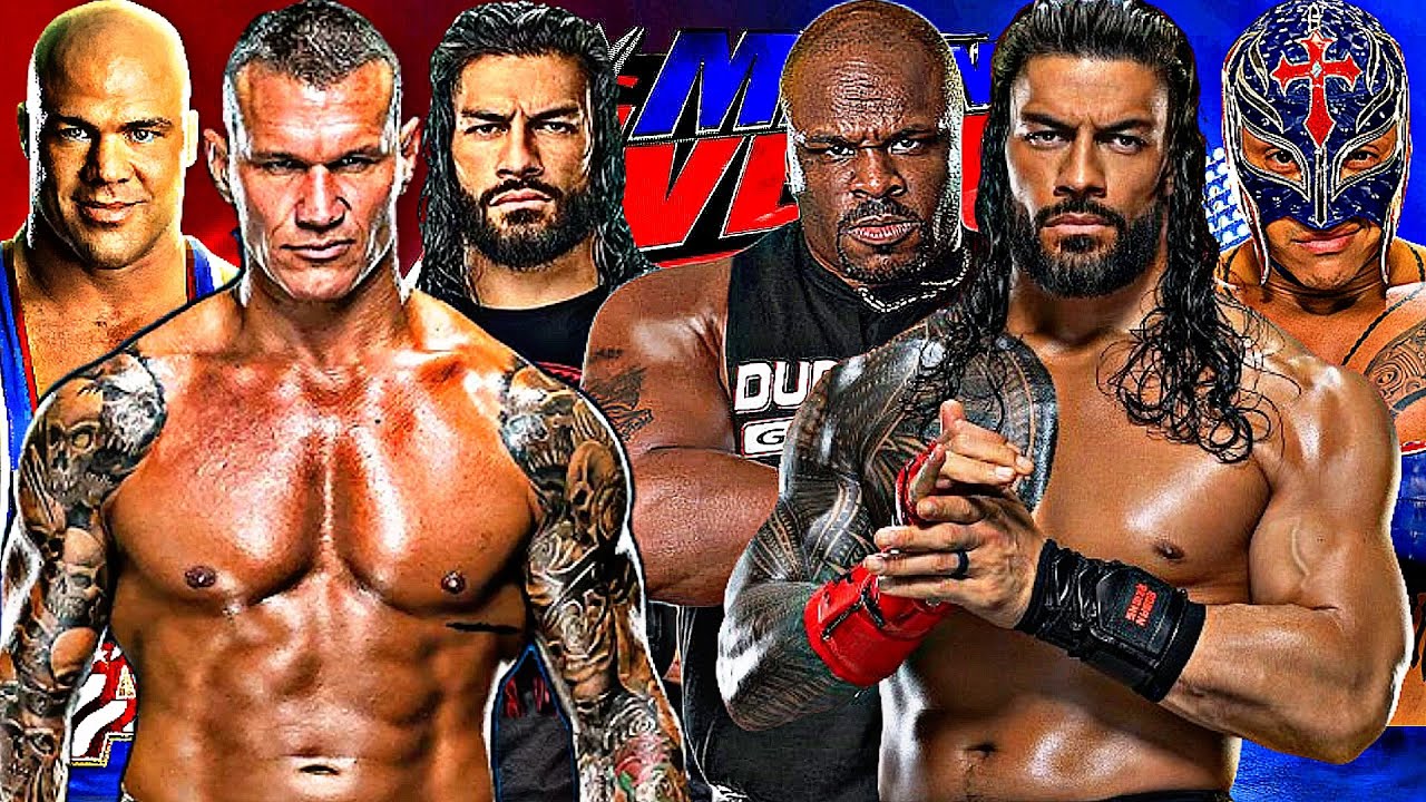 WWE 2K25 TEAM ORTON REIGNS & KURT ANGLE VS TEAM ROMAN D VON DUDLEY ...