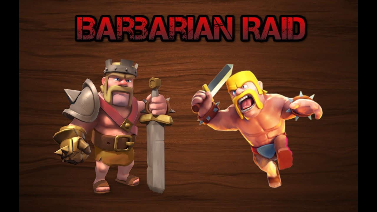 Clash Of Clans - Massive Barbarian Raid! - YouTube