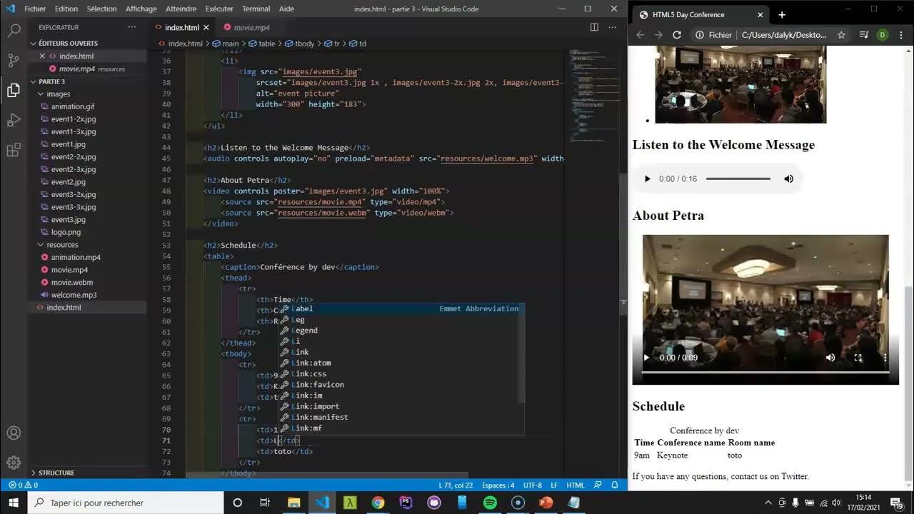 Learn HTML 5 3 4 data and rendering tables - YouTube